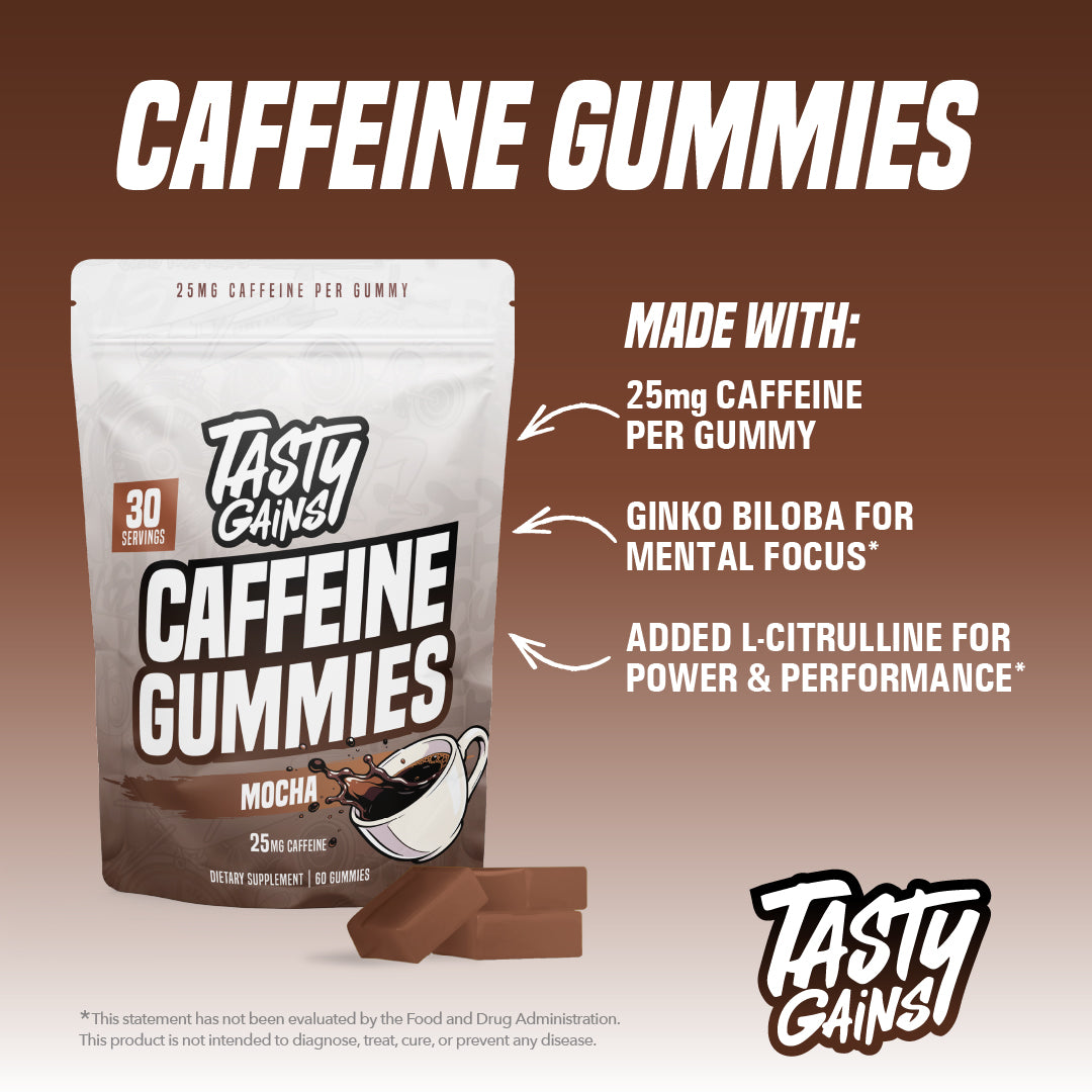 Tasty Gains Caffeine Gummies